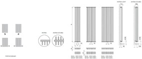 Isan Antika Double 1800 x 606 mm koupelnový radiátor bílý
