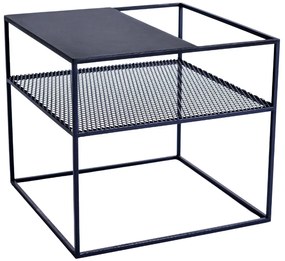 OnaDnes -20% Nordic Design Černý kovový konferenční stolek Trixom 50 x 50 cm