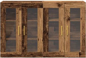 Nástěnné skříně 2 ks Staré dřevo 69,5 x 34 x 90 cm 3334305