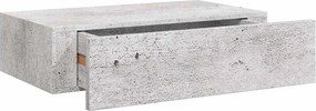 Nástěnné police se zásuvkou 2 ks betonově šedé 40x23,5x10cm MDF 330252