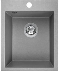 Laveo Chichi, 1-komorový granitový dřez 390x480x205 mm, šedá, LAV-SBH_510T