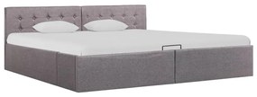 Rám postele Bend - s úložným prostorem - taupe textil | 180x200 cm