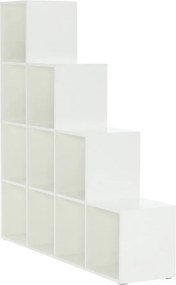 Regál pyramida, bílý, DTD laminovaná, NORAH