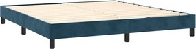 Box spring postel s matrací a LED tmavě modrá 180x200 cm samet 3134661