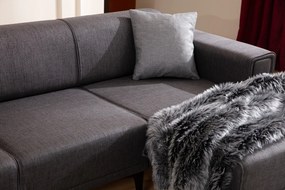Hanah Home Rohová pohovka HORIZON tmavě šedá pravá