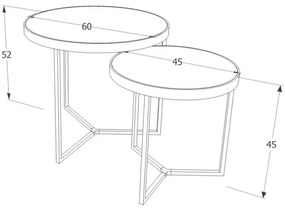 Casarredo Konferenční stolky DELIA II (2 ks)