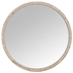 Kulaté dřevěné nástěnné zrcadlo Mind - Ø 80*7cm
