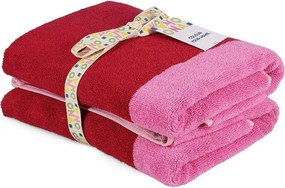 Růžové froté bavlněné osušky v sadě 2 ks 50x100 cm Pixie – ONA