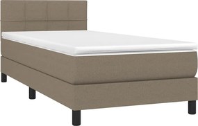 Box spring postel s matrací taupe 100 x 200 cm textil 3140037