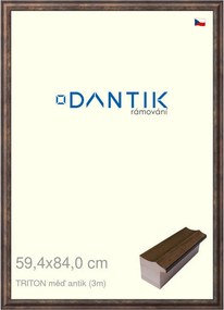 DANTIK rámeček 59,4x84 | TRITON měď antik (Plexi Čiré)