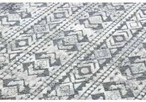 koberec Strukturální SOLE D3732 Aztécký, diamanty ploché tkaní šedá velikost 180x270 cm | krásné koberce cz