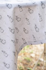 Béžová textilní uterka s králíčkem Bunny Buddies - 50*70 cm