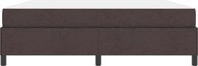 Postel s boxspringem Tmavě hnědá 180 x 200 cm textil 3398881