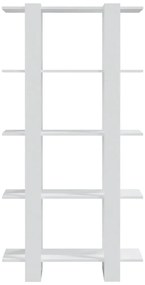 Knihovna / dělicí stěna bílá 80 x 30 x 160 cm dřevotříska - Default Title