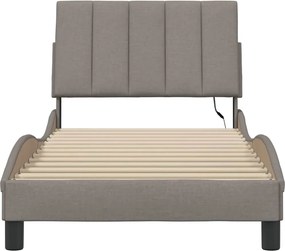 Rám postele bez matrací Hanko taupe 90x190 cm textil 3310430