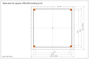 Dřevěný altán čtyřstranný Canopy LUX 3,34 x 3,34m 3,34x3,34m s podlahou a 6. benátskými žaluziemi Osobní odběr/vlastní doprava bez montáže