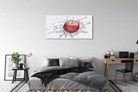 akrylový obraz Červené jablko ve vodě 125x50 cm