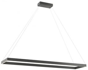 Redo Závěsné LED svítidlo Febe - hranaté, ø120cm Barva: Černá, Chromatičnost: 3000K