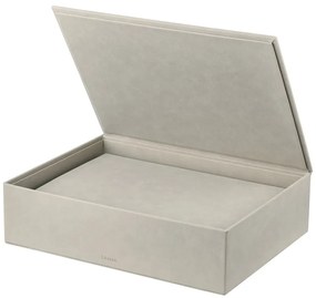 Béžové úložné boxy v sadě 2 ks s víkem/dekorativní z umělé kůže 40x30x11 cm Sahla – Blomus