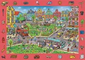 Trefl - Puzzle - Puzzle s hledáním obrázků Spy Guy: Městi / 100 dílků