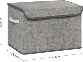 Sada 3 ks úložných boxů Rafy šedá