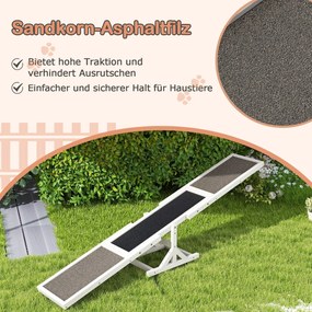 Costway Dřevěný pes Agility Houpačka Set pro cvičení a hraní pro psy Venkovní