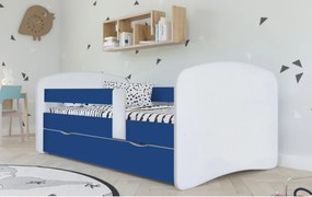 Postel s roštem a úložným prostorem 90x200, bílá/modrá, COCOLINO Kondela 0000395620