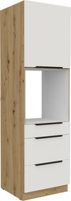 ARIA az | vysoká skříňka 60 DPS-210 3S1F na vestavnou troubu | PREMIUM BOX | 60 cm | ANTI FINGERPRINT povrch | artisan/bílá