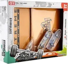 TEDDIES Prstový skateboard šroubovací s rampou / Plast / 10 cm / 2 ks