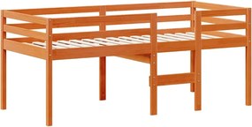 Patrová postel se střechou voskově hnědá 90 x 200 cm borovice 3282134
