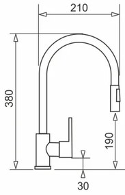 Pyramis 90941338 - Dřezová baterie s vytahovací sprškou IDEA černá matná