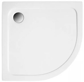 Polimat Čtvrtkruhová krylátová sprchová vanička Standard 2 80x80 (90x90) Barva: Bílá, Rozměry (cm): 80x80
