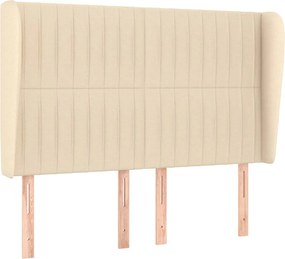 Box spring postel s matrací krémová 140x200 cm textil 3128130