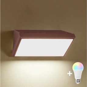BRILAGI - LED RGBW Venkovní nástěnné svítidlo TRIANGLE 1xE27/12W/230V hnědá IP65