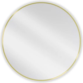 Mexen Loft, kulaté koupelnové zrcadlo 85 cm, barva rámu zlatá lesklá, 9850-085-085-000-50