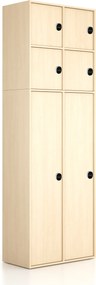 Nástavba pro skříně FRAME, 4x dveře, 872 x 450 x 854 mm, RFID zámek, bříza