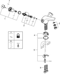 GROHE 21100001 - Umyvadlová baterie COSTA L DN 15 lesklý chrom