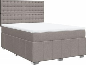 Box spring postel s matrací taupe 140x200 cm textil 3294009