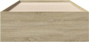 Rám postele bez matrace dub sonoma 100x200 cm kompozitní dřevo 3295669