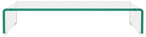 vidaXL Marketos TV stolek / podstavec na monitor sklo čiré 60x25x11 cm