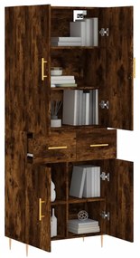 Skříň highboard kouřový dub 69,5 x 34 x 180 cm kompozitní dřevo,  3198142