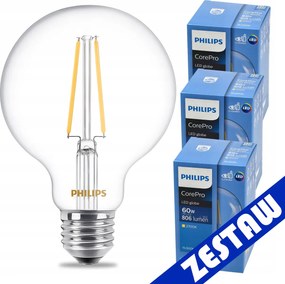 SADA 3 ks. E27 G93 LED žárovka 7W WW 806lm CorePro 2700K