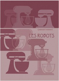Sada žakárových utěrek Les Robots Framboise, 4 díly