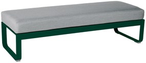 Šedá čalouněná lavice Fermob Bellevie 148 cm s tmavě zelenou podnoží