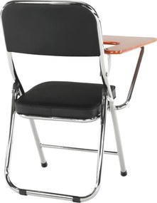 Židle s deskou na psaní, černá/přírodní, TEKER