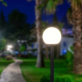 LED Solution Černo-opálový zahradní sloupek pro žárovku E27 IP44 97cm 11827