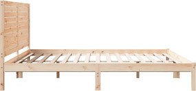 Prodloužený rám postele bez matrace 180 x 210 cm masivní dřevo 3309303