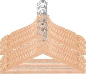 Dřevěná ramínka na šaty 42,5 cm, přírodní, sada 20ks SPRINGOS HG0057