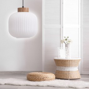 Toolight, závěsné svítidlo skleněné E27 APP1068-CP, bílá, OSW-04401
