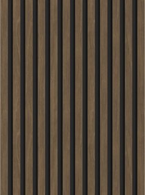 Mexen Lam-B, akustické stěnové lamely 275 × 30 cm, HDF deska 4 mm, technická dýha, ořech kakaový, S100-275307-3015-018